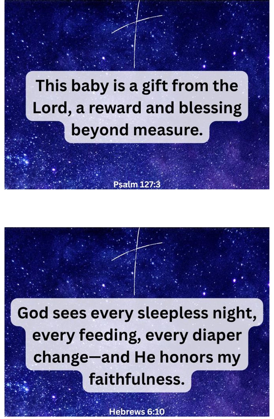 Christian New Parents Prayer Cards Printable – Scripture Affirmation ...