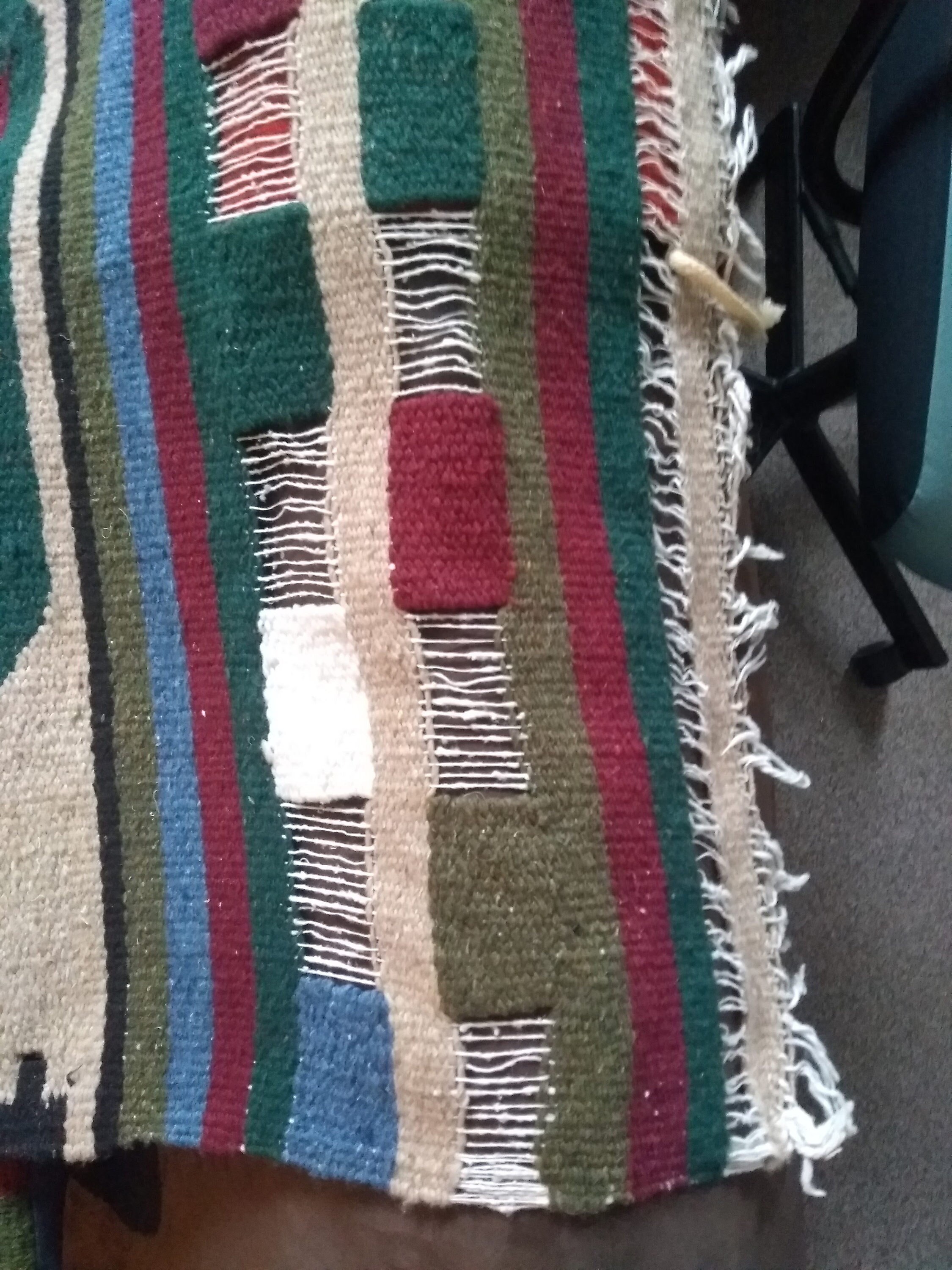 Vintage Aztec, Mayan, Incan Style Hand Woven Rug, Ethnic Folk Art ...