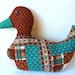 1970's Patchwork Duck Soft Toy Duck Handmade Patchwork - Etsy