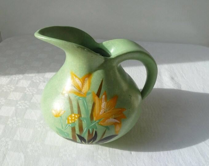Vintage 1940s Art Deco, Brentleigh Ware, Samara Jug, Hand-painted Apple ...