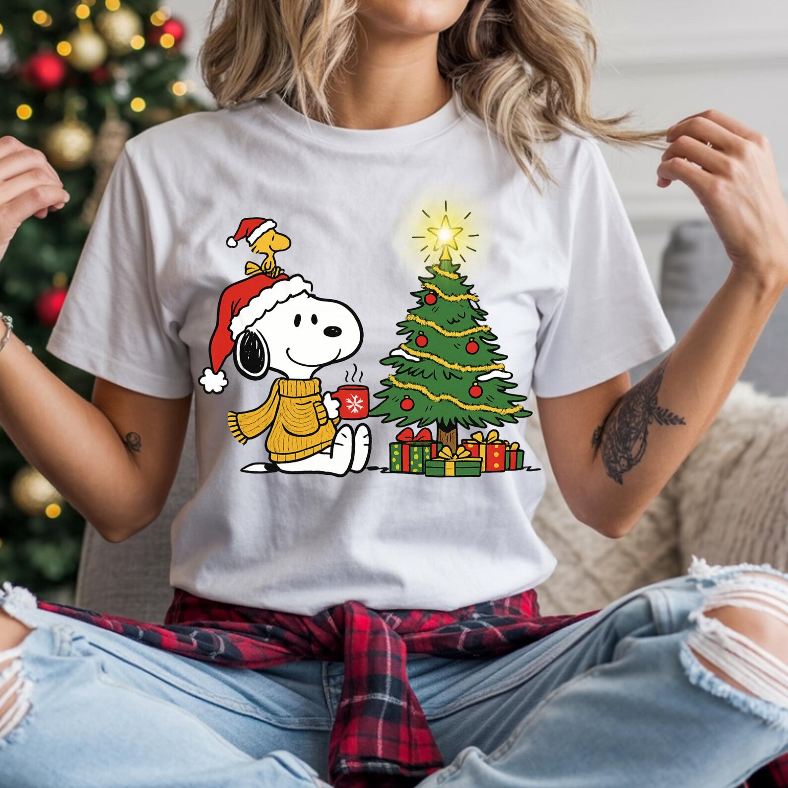 Funny Snoopy Christmas PNG, Snoopy & Woodstock Holiday Tree, Cute ...