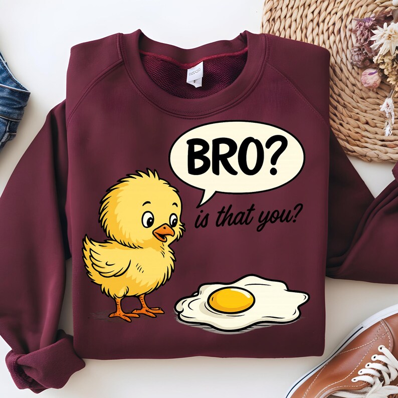 Funny Chick and Egg Design, Bro is That You SVG PNG (digital Download ...