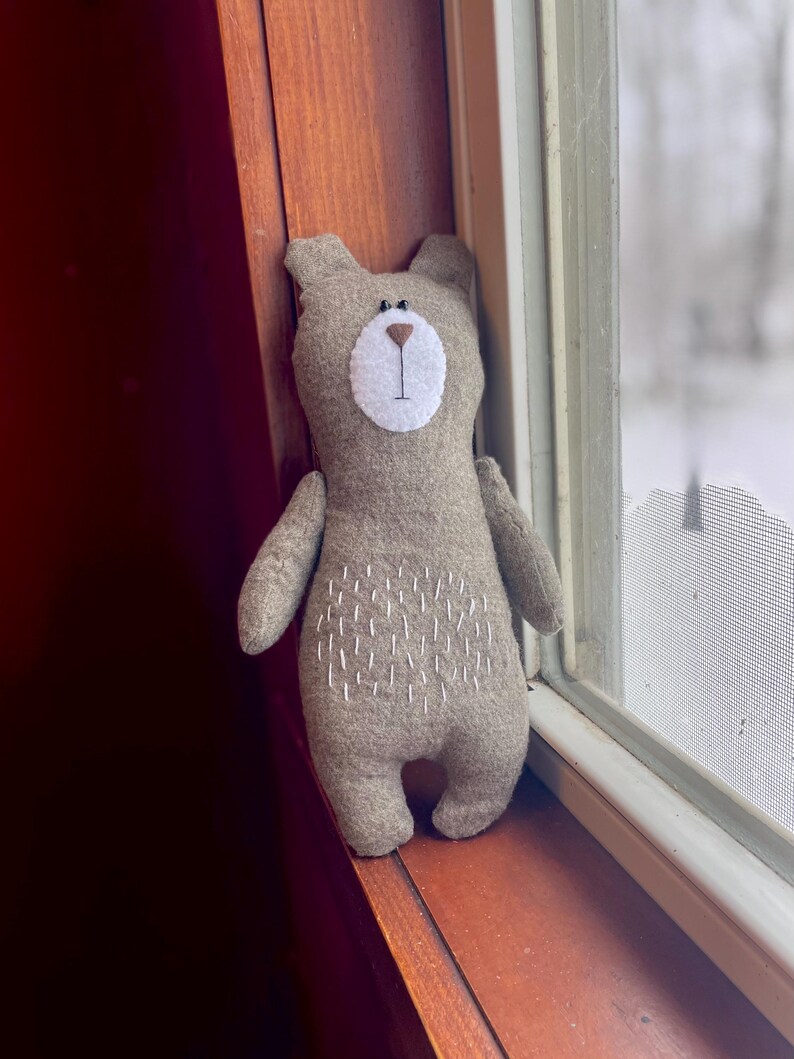 Handmade 100% Wool Stuffed Teddy Bear - Etsy