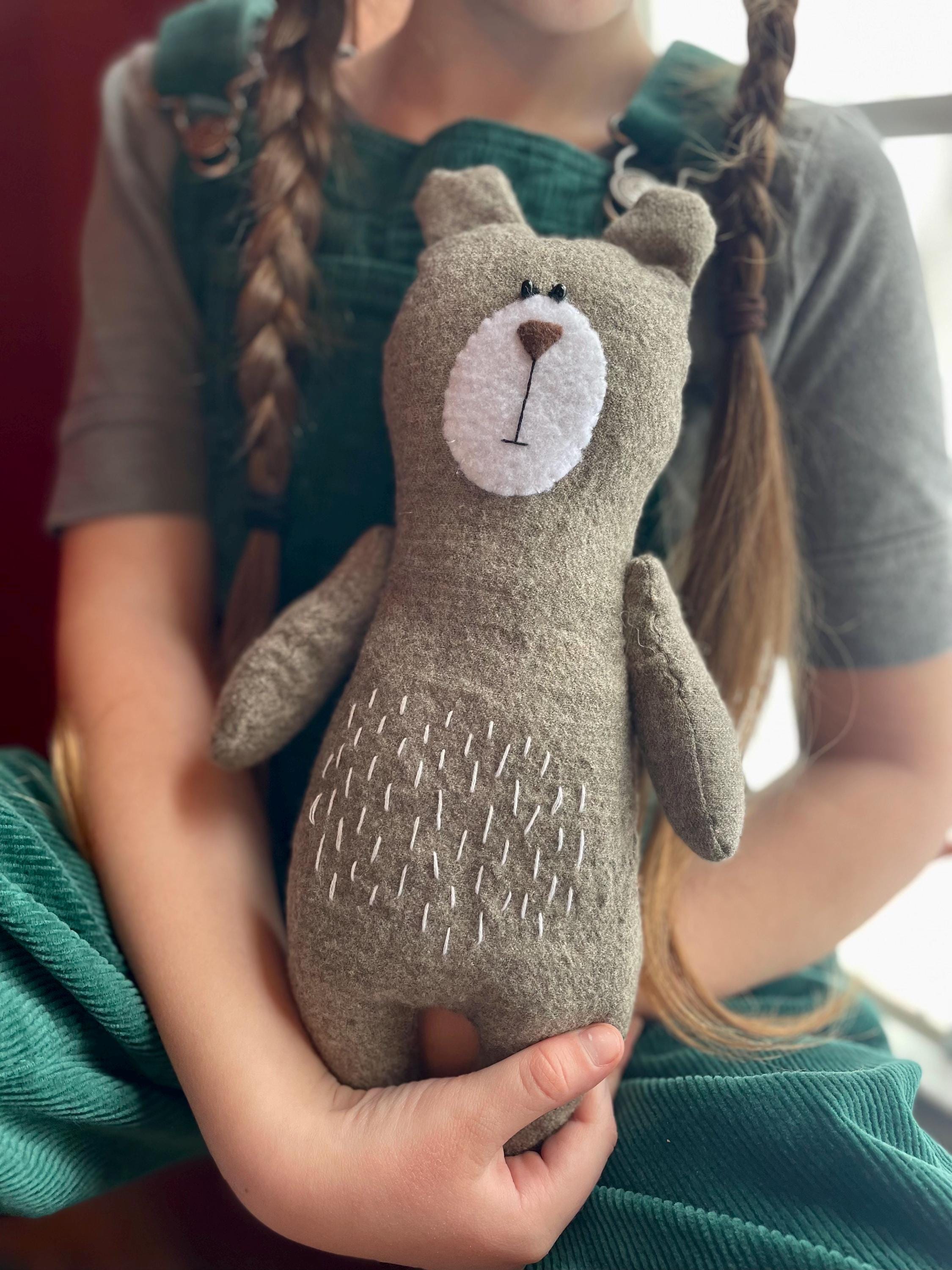 Handmade 100% Wool Stuffed Teddy Bear - Etsy