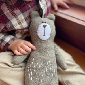 Handmade 100% Wool Stuffed Teddy Bear - Etsy