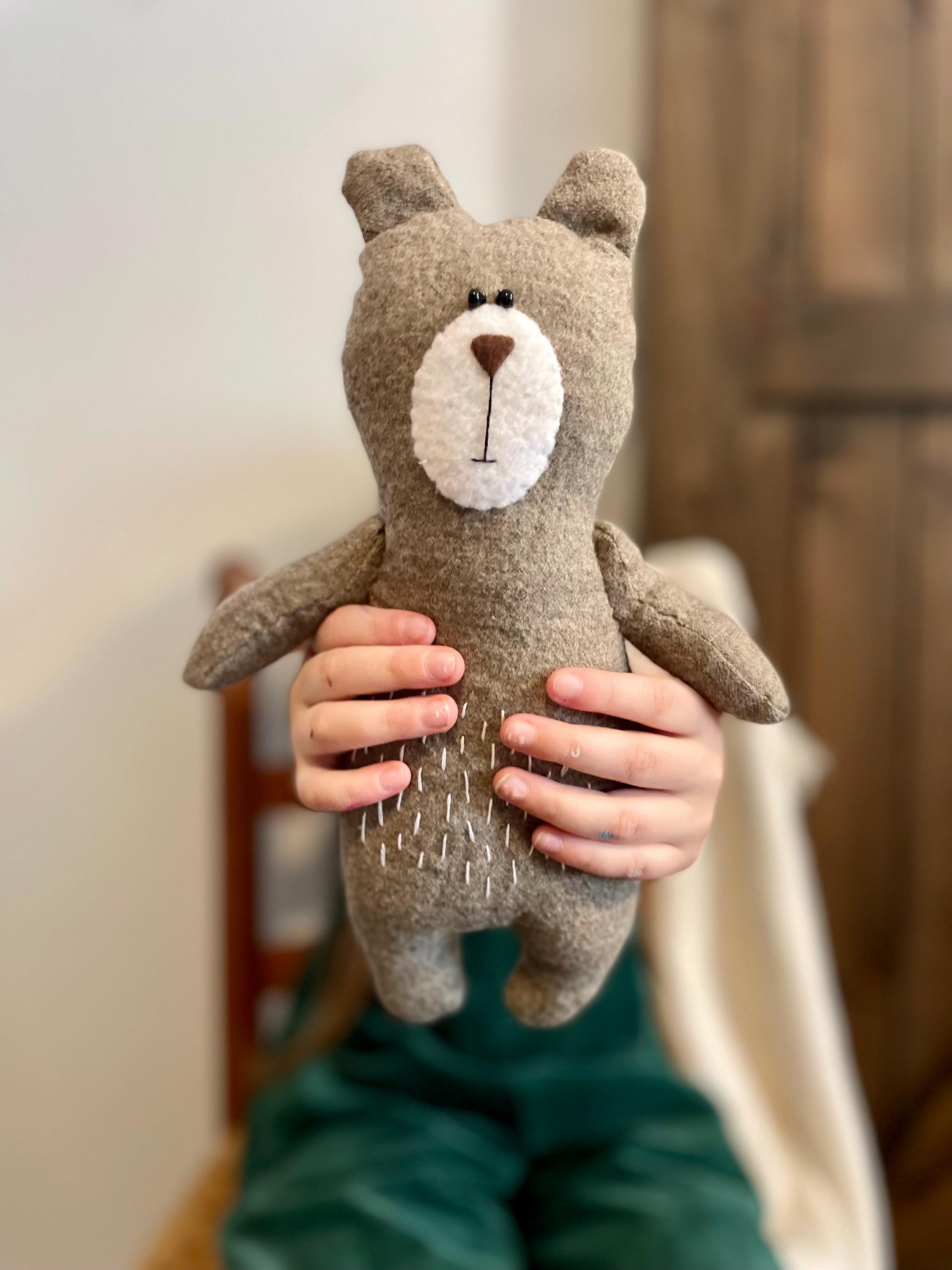 Handmade 100% Wool Stuffed Teddy Bear - Etsy