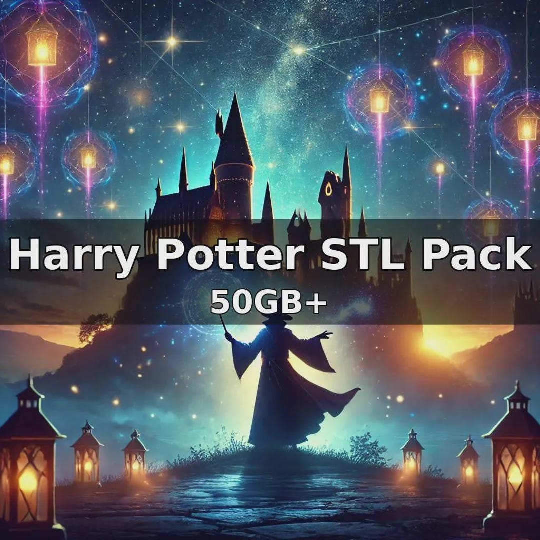 Harry Potter 3D Print Model STL File Pack: Wizarding World Collectibles ...