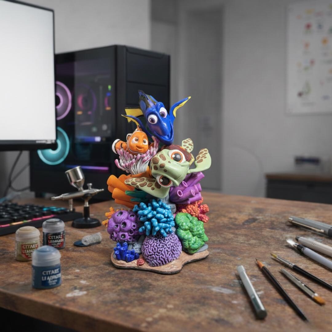 Finding Nemo Diorama STL Model – 3D Printable Figure, Aquarium Movie ...