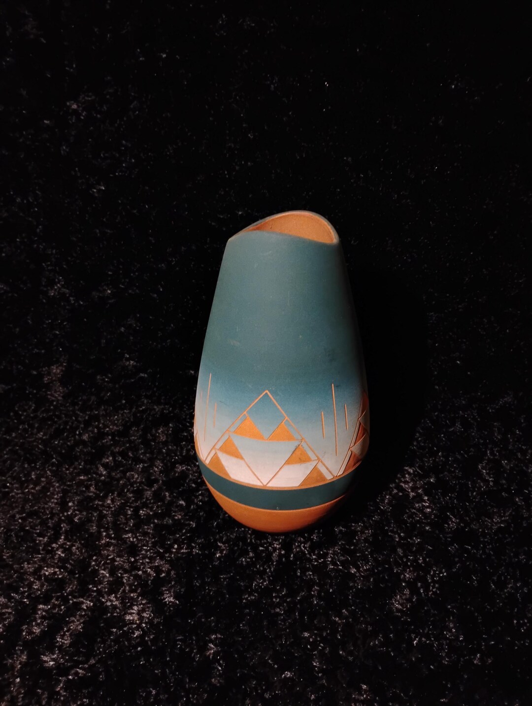 Handmade Orange and Turquoise Souix Vase - Etsy