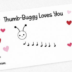 Thumb-buggy Loves You Valentine Craft - DIGITAL DOWNLOAD - Etsy