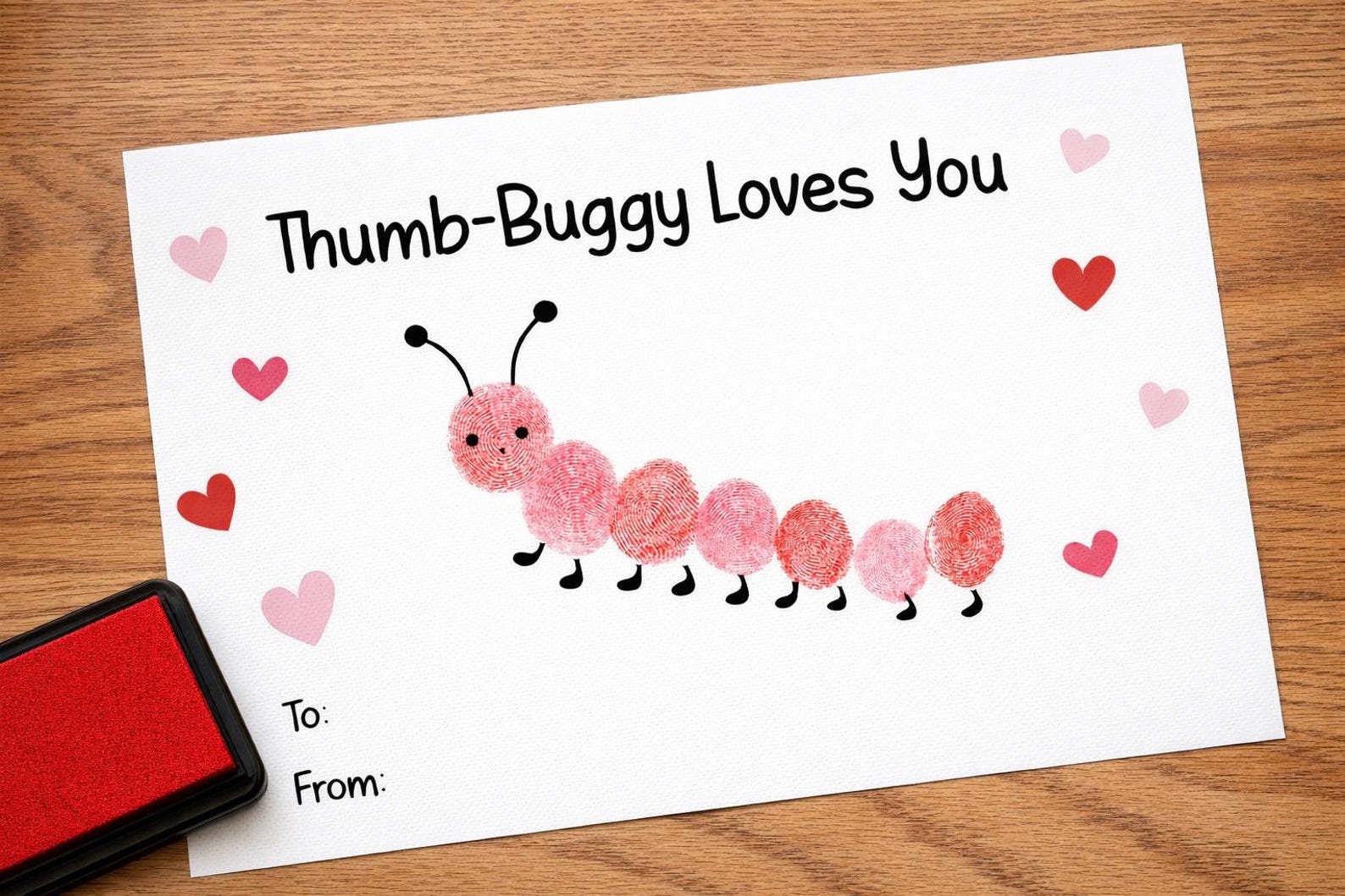 Thumb-buggy Loves You Valentine Craft - DIGITAL DOWNLOAD - Etsy