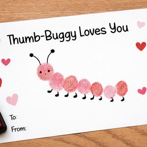 Thumb-buggy Loves You Valentine Craft - DIGITAL DOWNLOAD - Etsy