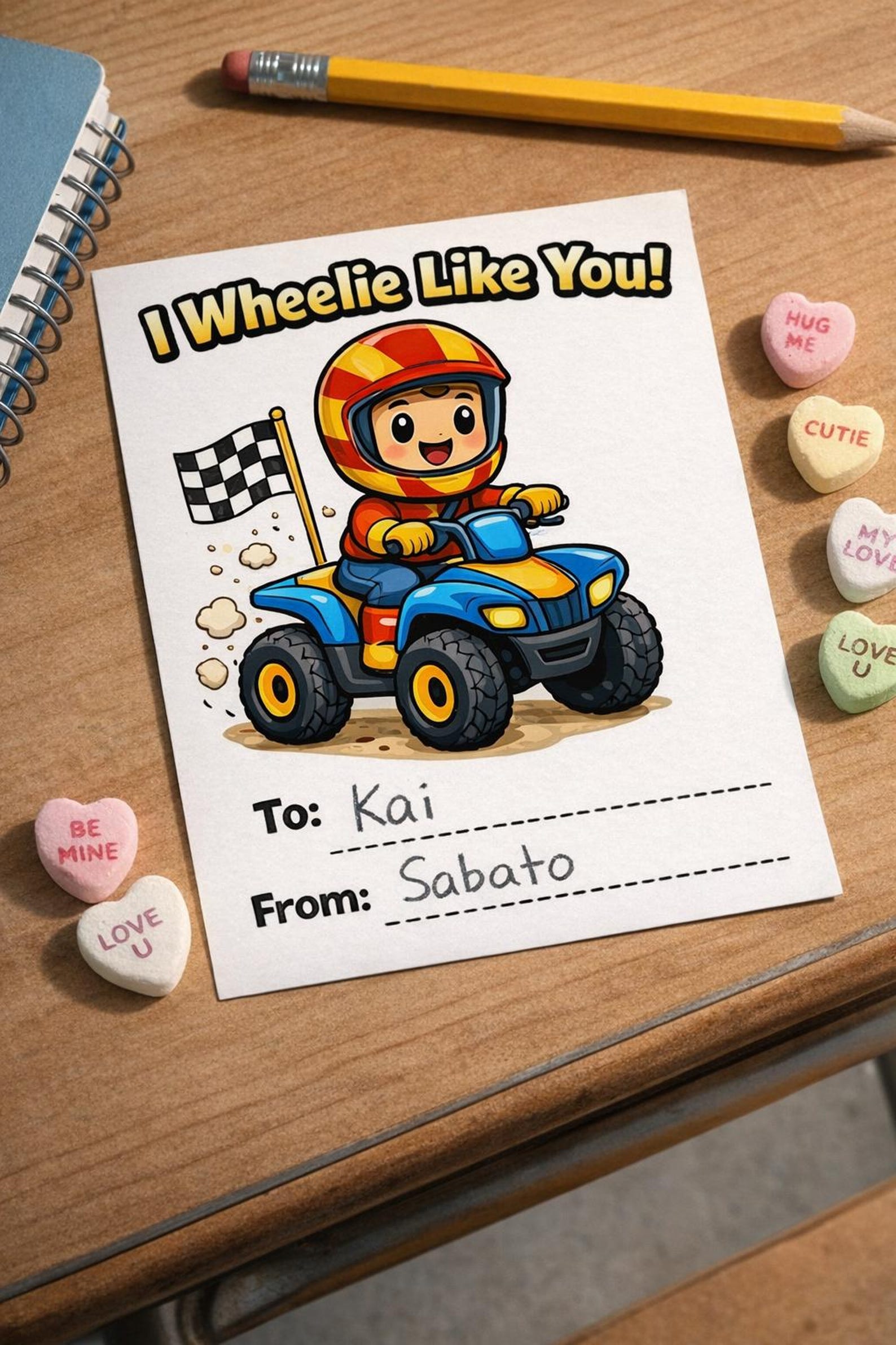 I Wheelie Like You Valentines - DIGITAL DOWNLOAD - Etsy