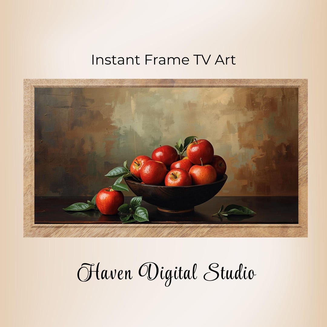 Painting of Red Apples, Still Life Frame TV Art - Digital Download - Etsy