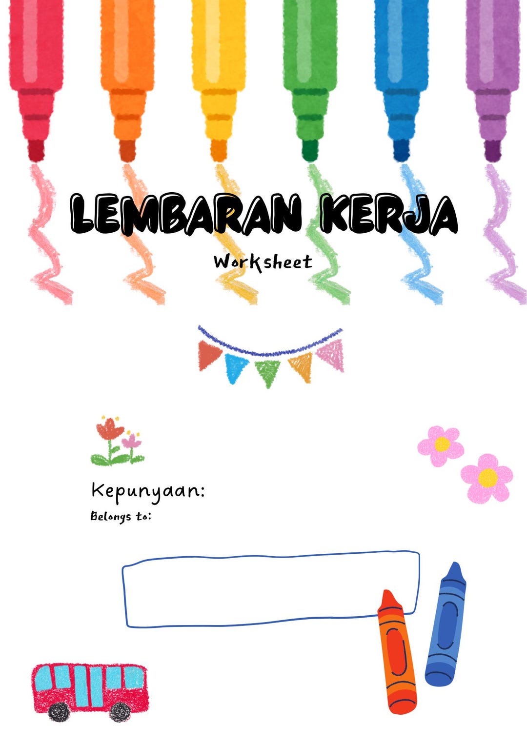 Printable Bilingual (malay-english) Kid Worksheet - Etsy