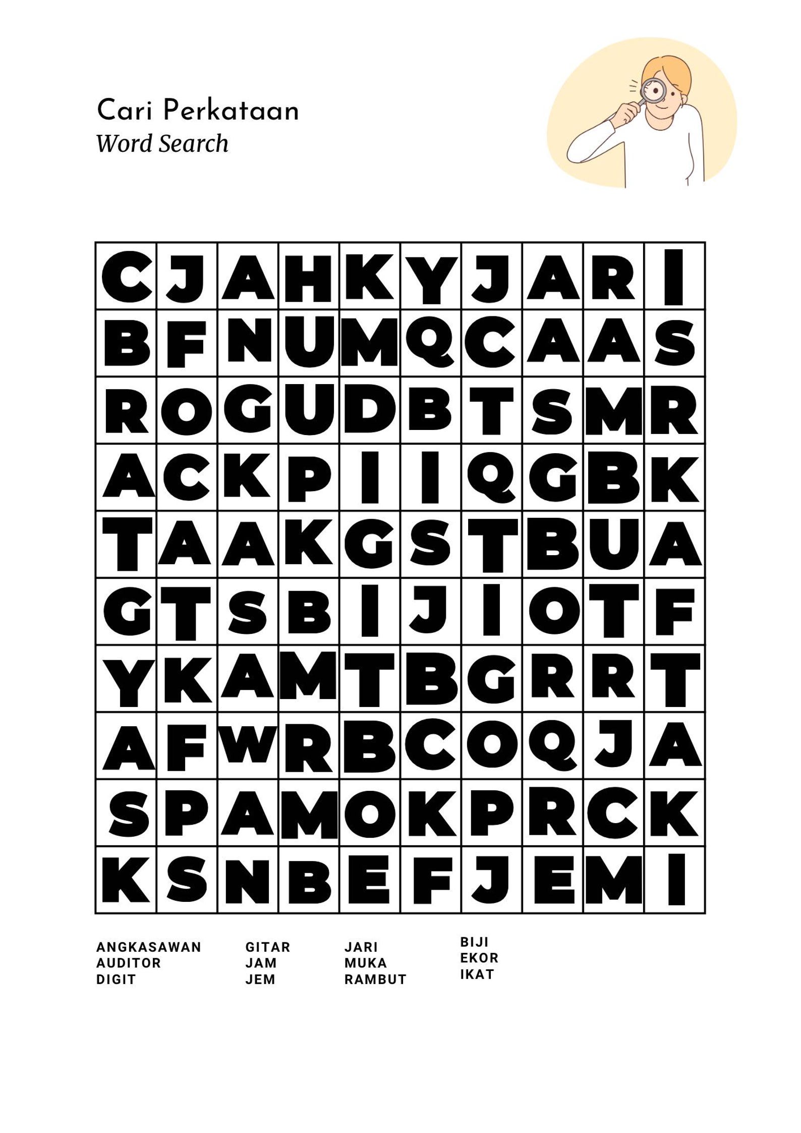 Printable Bilingual (malay-english) Kid Worksheet - Etsy