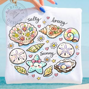 Seashell PNG Beach Shirt Design Summer Sublimation Design Costal Decor ...