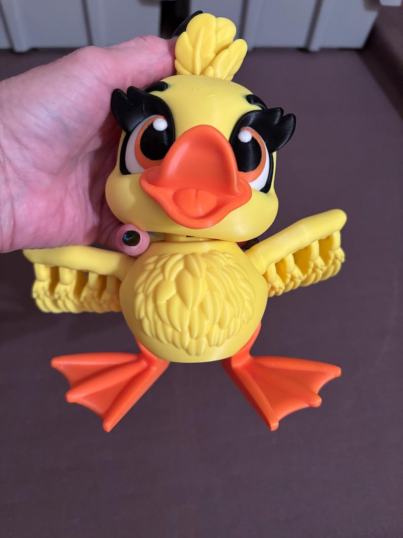 Articulated Oversized Duck Figure – 3D Printed Desk Pet, Poseable Decor ...