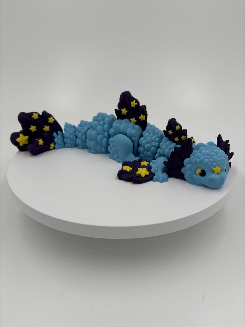 Articulated Star Dragon – 10” 3D Printed Celestial Fantasy Friend PLA ...