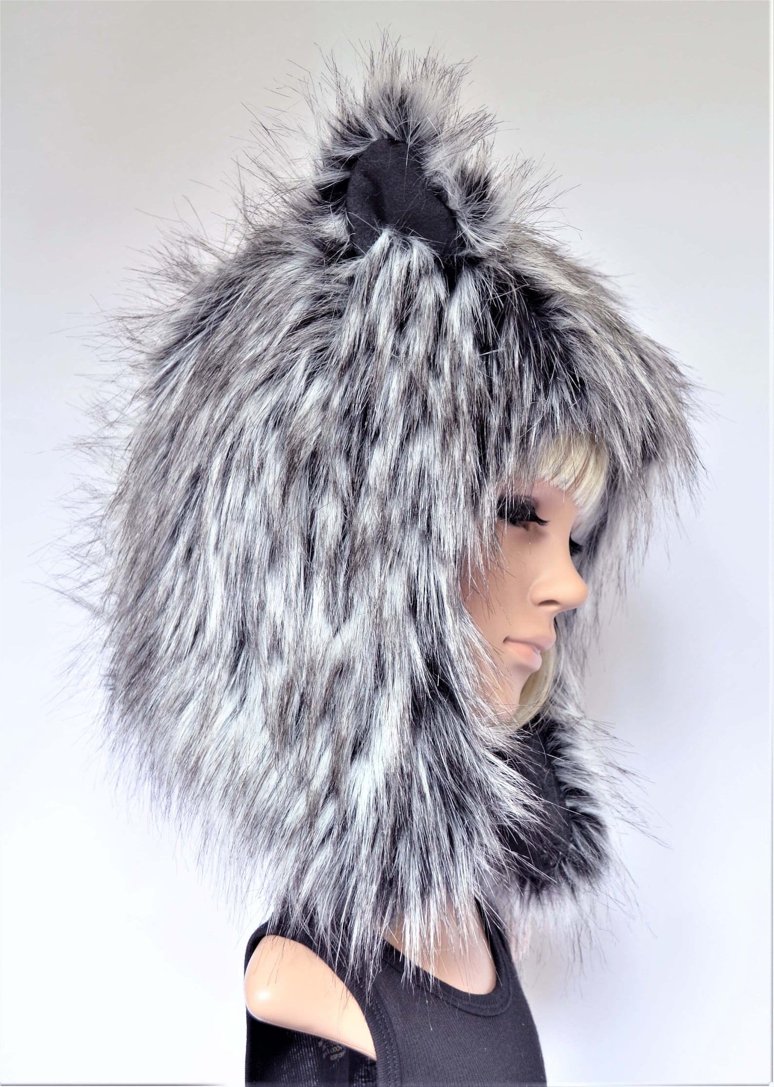 Husky Wolf Hat Faux Fur Animal Hat Werewolf Adult - Etsy Denmark