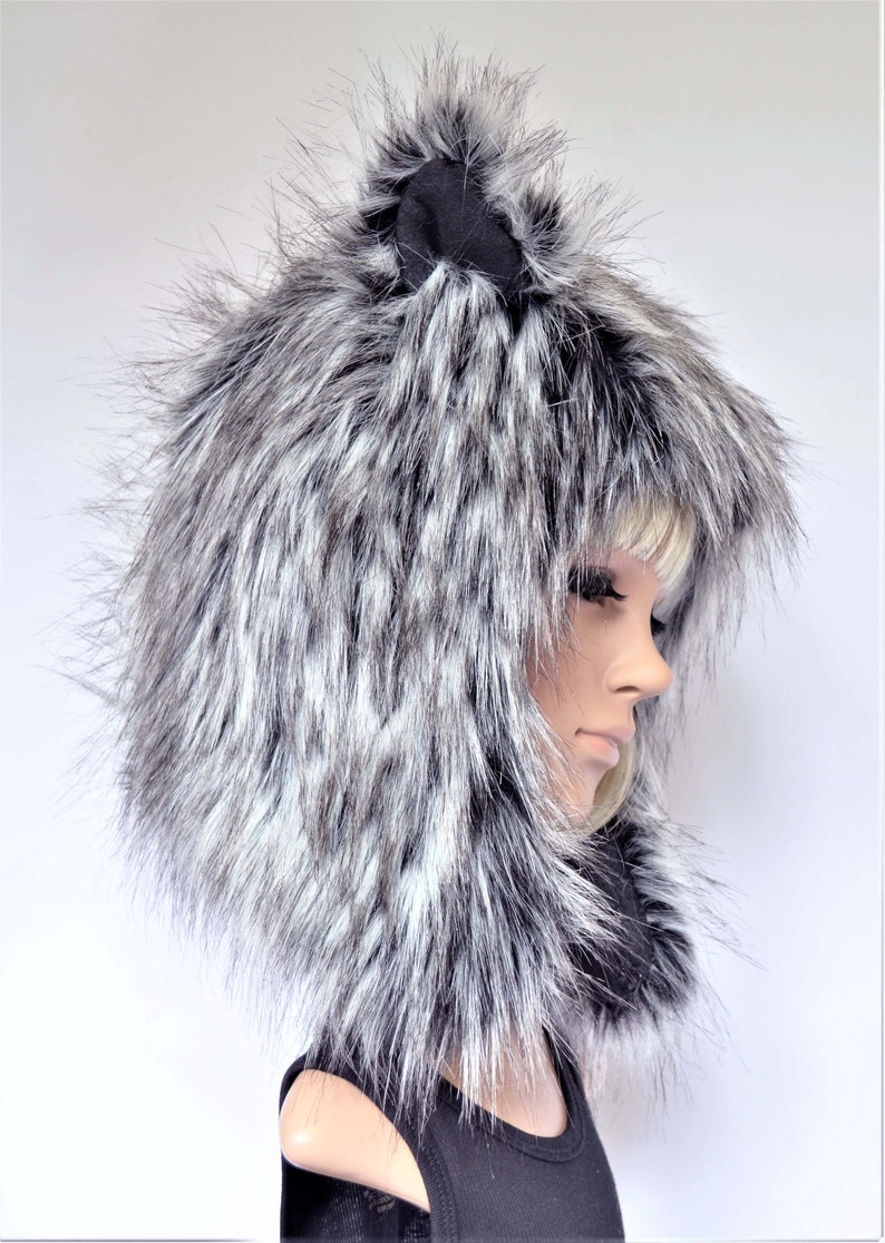 Husky Wolf Hat Faux Fur Animal Hat Werewolf Adult - Etsy Denmark