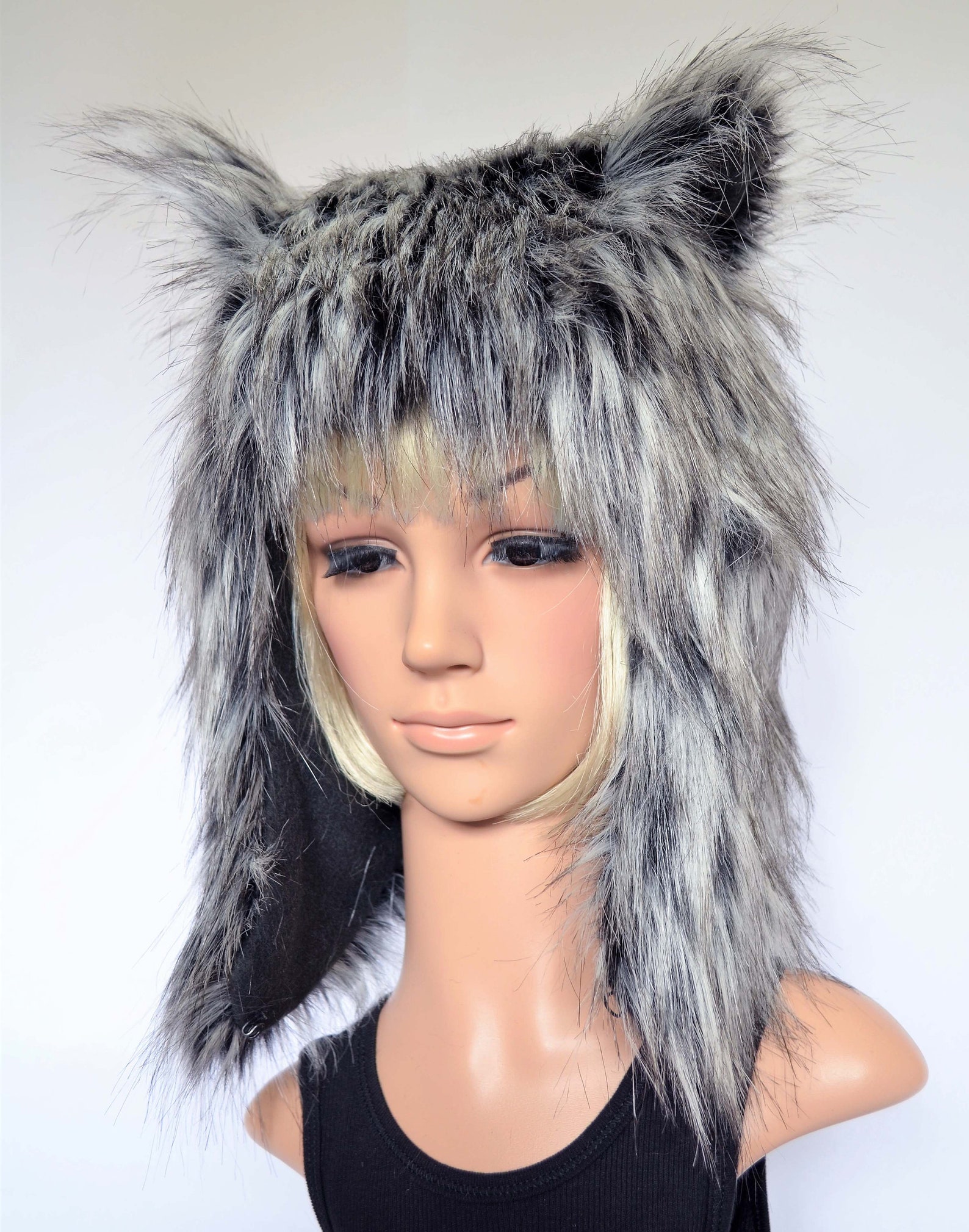 Husky Wolf Hat Faux Fur Animal Hat Werewolf Adult - Etsy