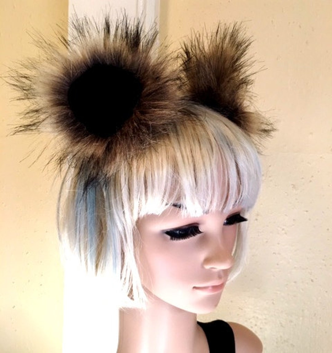 Brown Bear Ears Clip on in Faux Fur - Etsy