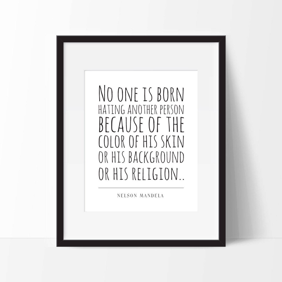 Nelson Mandela Quote. Typography Print. 8x10 on A4 Archival Matte Paper ...