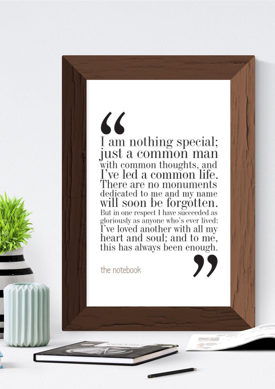 The Notebook Movie Quote Print. FREE DELIVERY. - Etsy