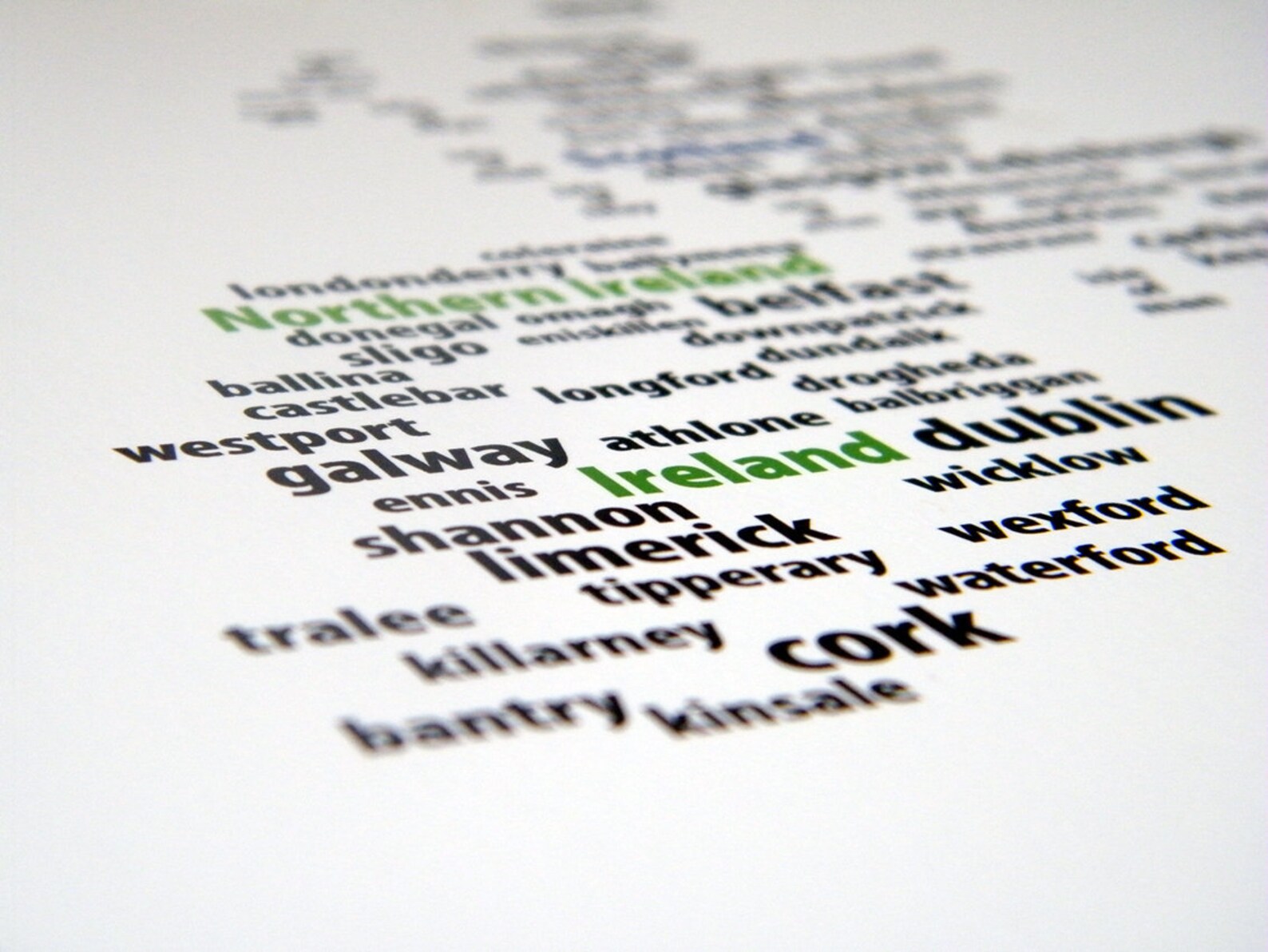 Map of Great Britain and Ireland Typography Art Print 8x10 - Etsy