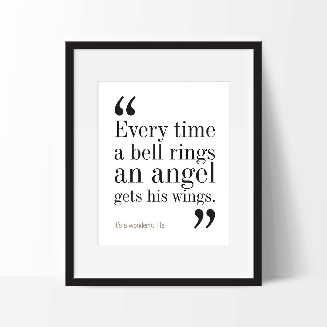 Its a Wonderful Life Movie Quote. Typography Print. 8x10 on A4 Archival ...