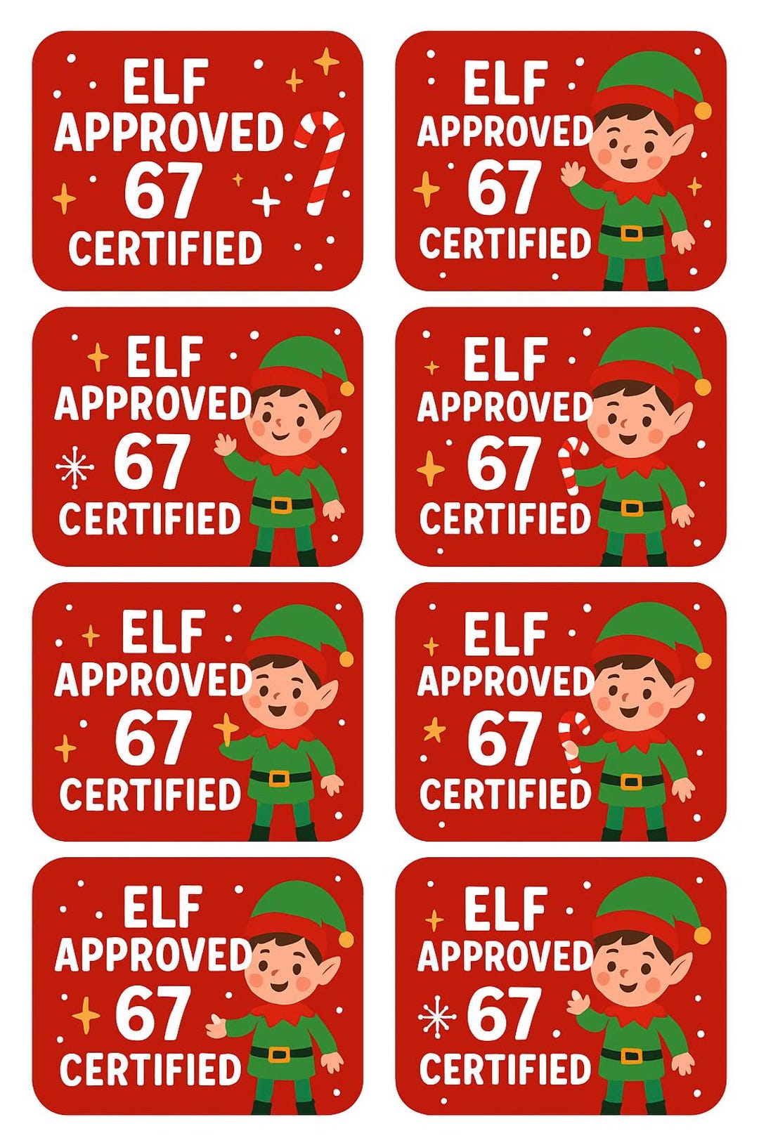 Elf Approved 67 Certified Printable Gift Tags | Christmas Tags | Elf on ...