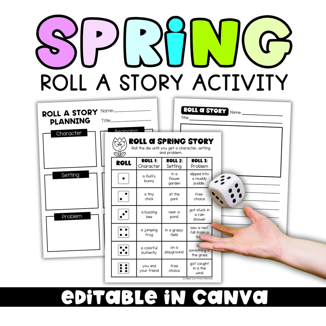 Spring Roll a Story Writing Activity Printable | Creative Writing ...