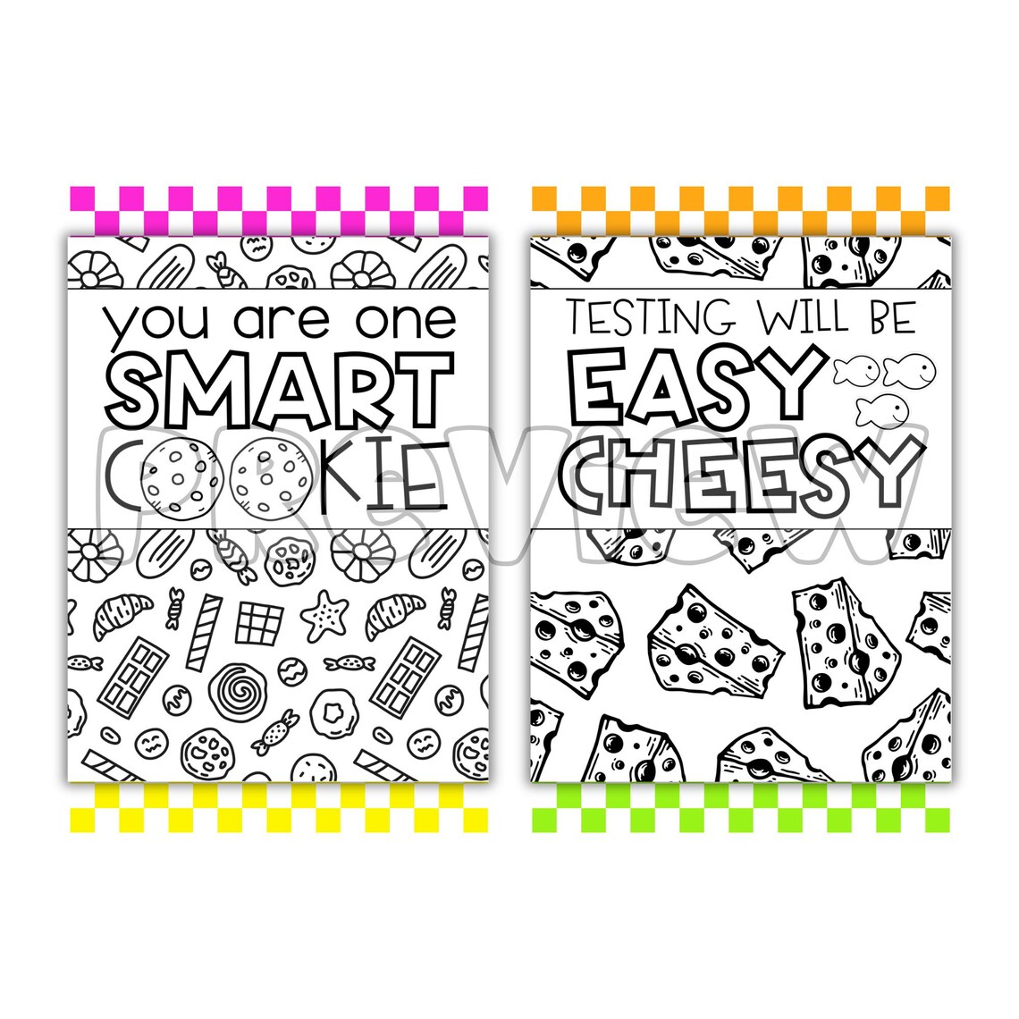 State Testing Coloring Pages | Positive Affirmations Testing Motivation ...
