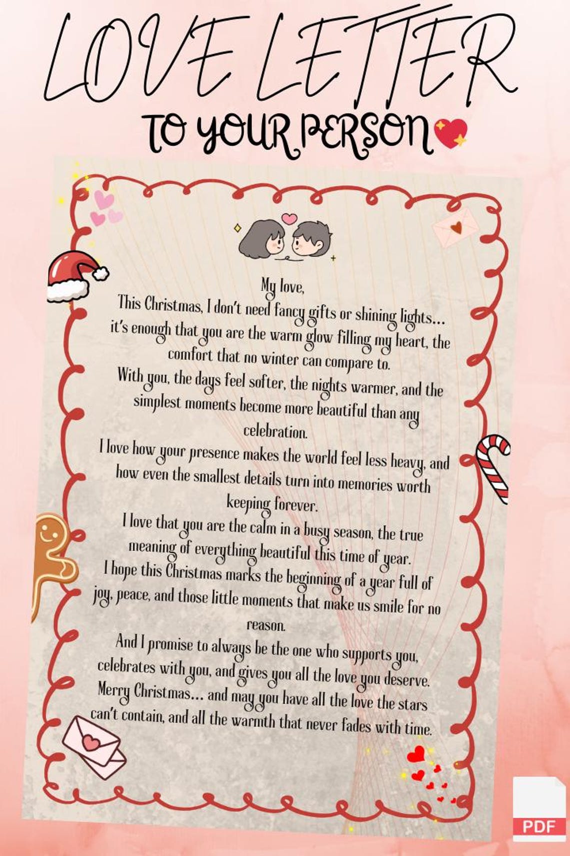 Love Letter - Editable Canva Template (PDF) - Etsy