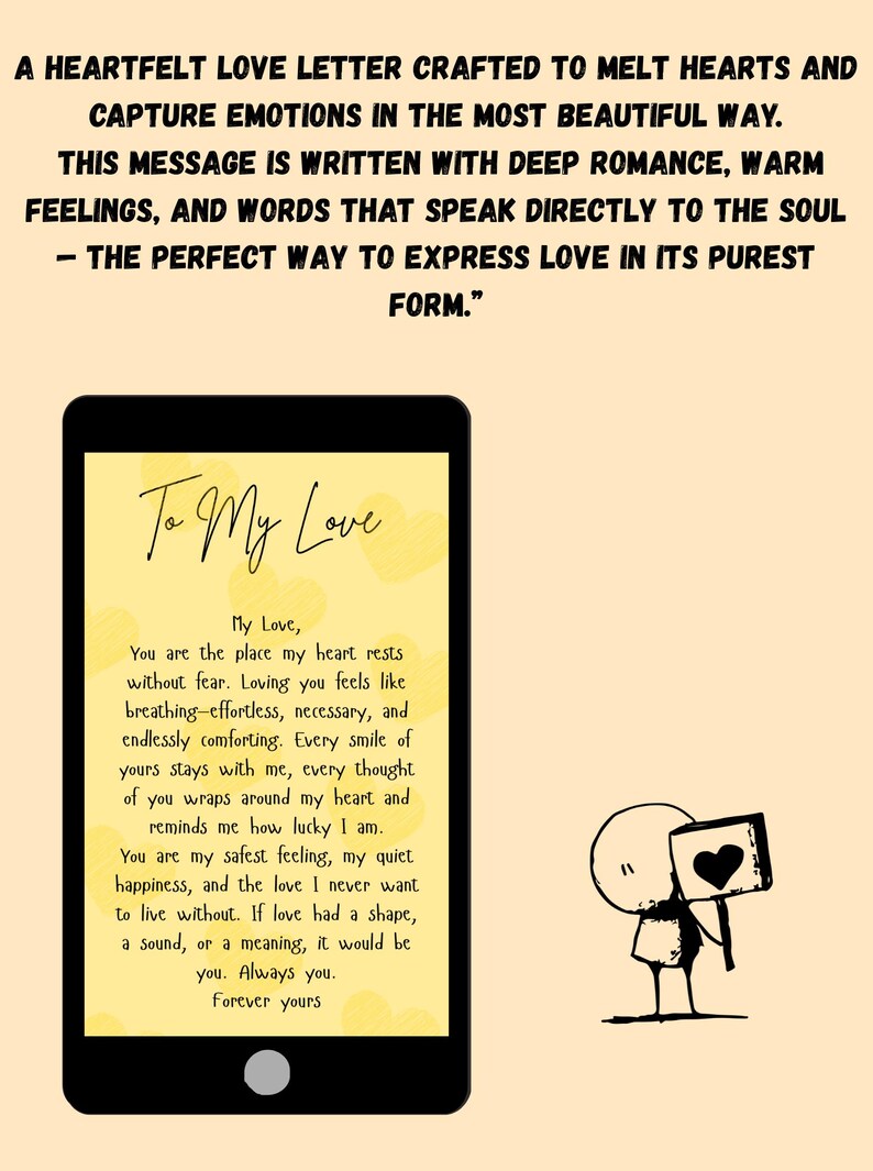 Romantic Love Letter | Printable PDF for Couples - Etsy