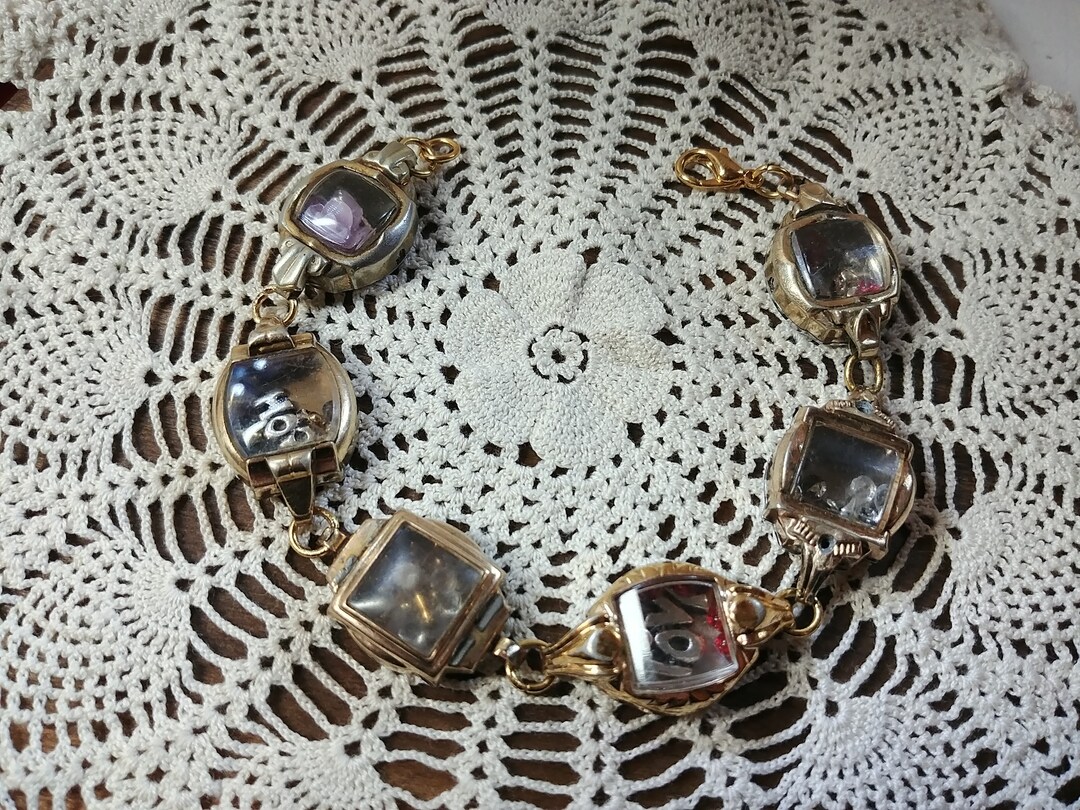 Steampunk Vintage Watch Face Charm Bracelet - Etsy