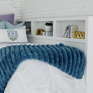 Dorm Bedside Cubby Shelf - Kayla Bedside Shelf, College Dorm Storage ...