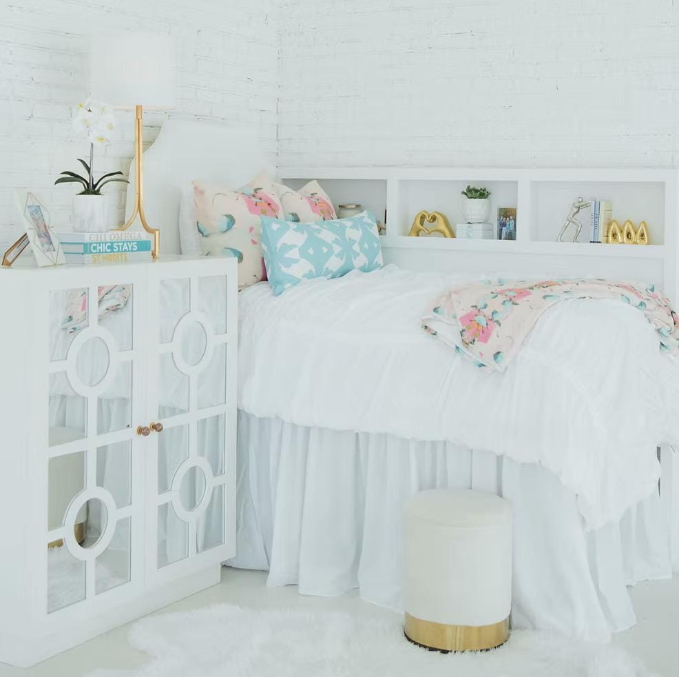 Dorm Bedside Cubby Shelf - Kayla Bedside Shelf, College Dorm Storage ...