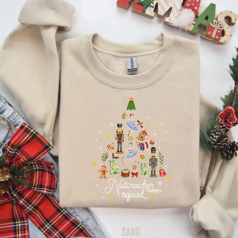 Nutcracker Squad Christmas Tree Sweatshirt, Ballet Xmas Hoodie - Etsy