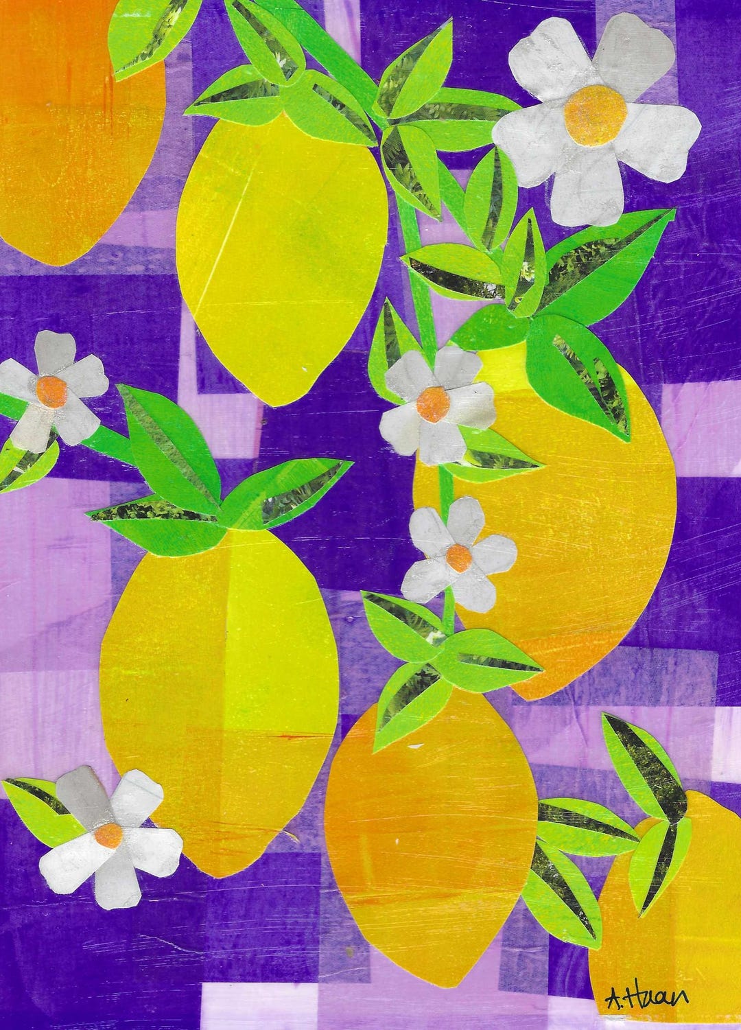 Lemons - Collage Art Reproduction Print - Etsy
