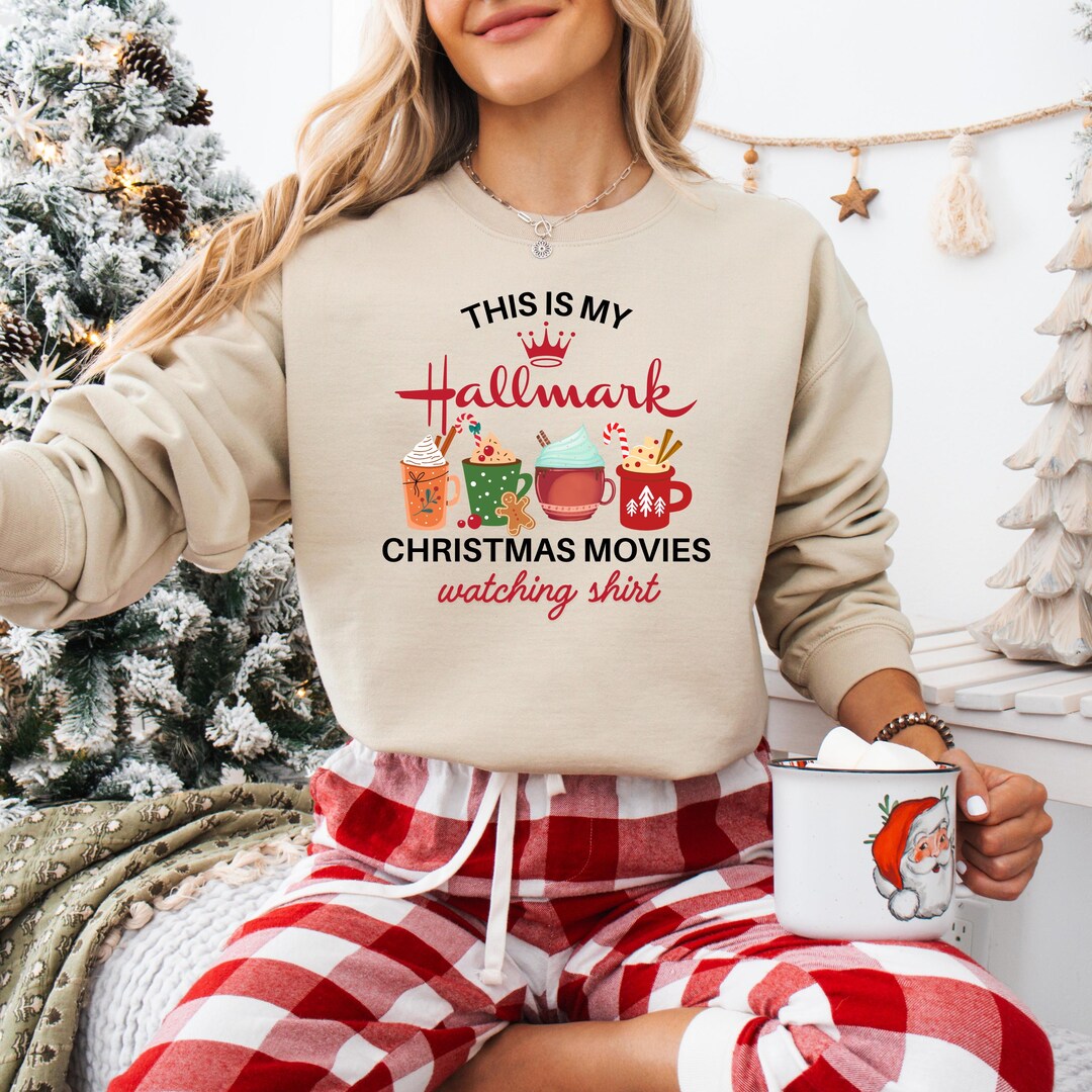 Hallmark Christmas Movie Watching Sweatshirt, Holiday Winter Gift, Gift ...