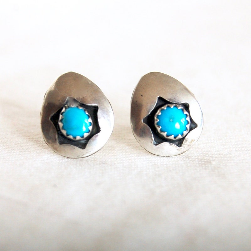 Shadow Box Turquoise Earrings - Etsy