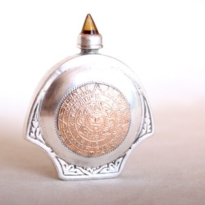 Mexican Perfume Bottle Essential Oil Container Vintage Sterling Silver ...