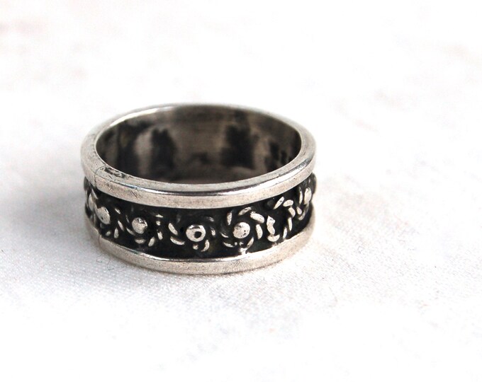 Mexican Ring Band Sterling Silver Rope Size 7.25 Taxco Mexico - Etsy