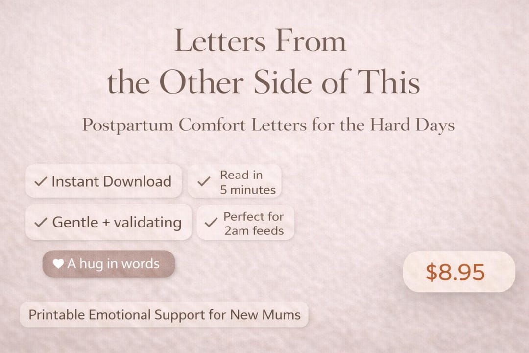 Postpartum Comfort Letters Printable | Emotional Support for New Mums ...
