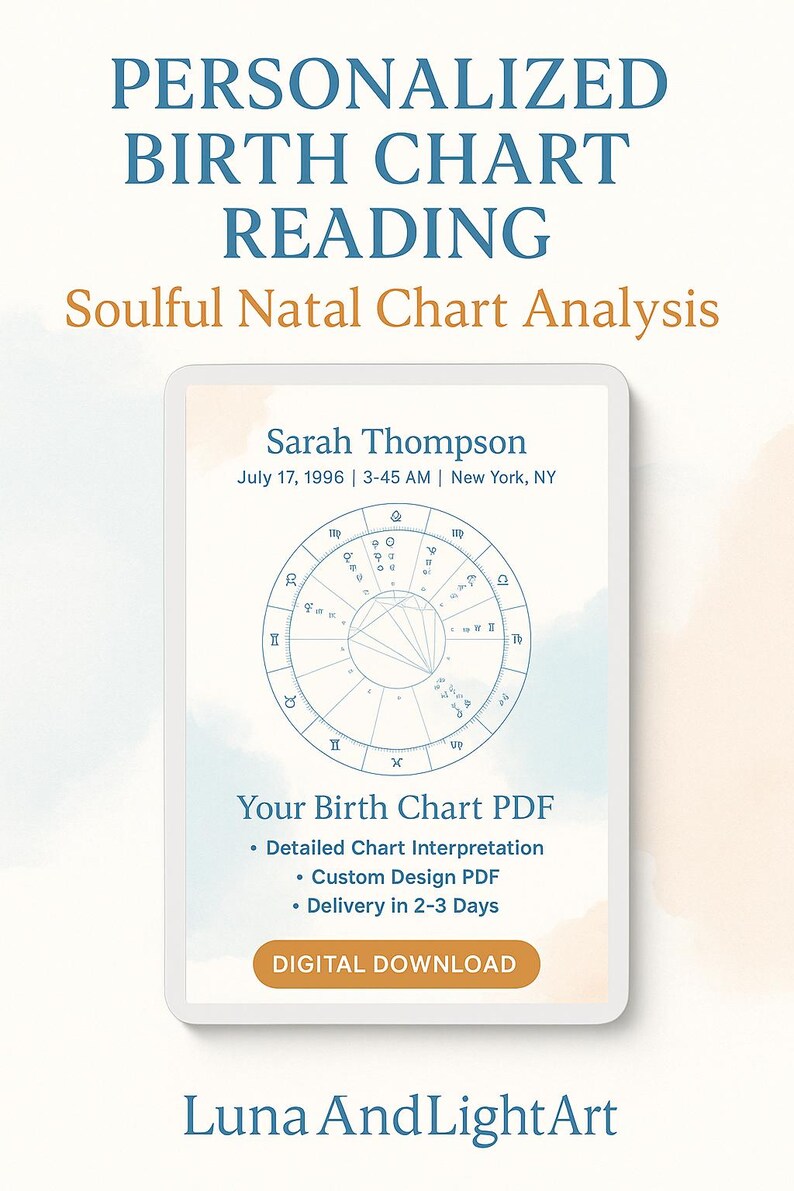 Personalized Birth Chart PDF – Custom Astrology Reading - Etsy