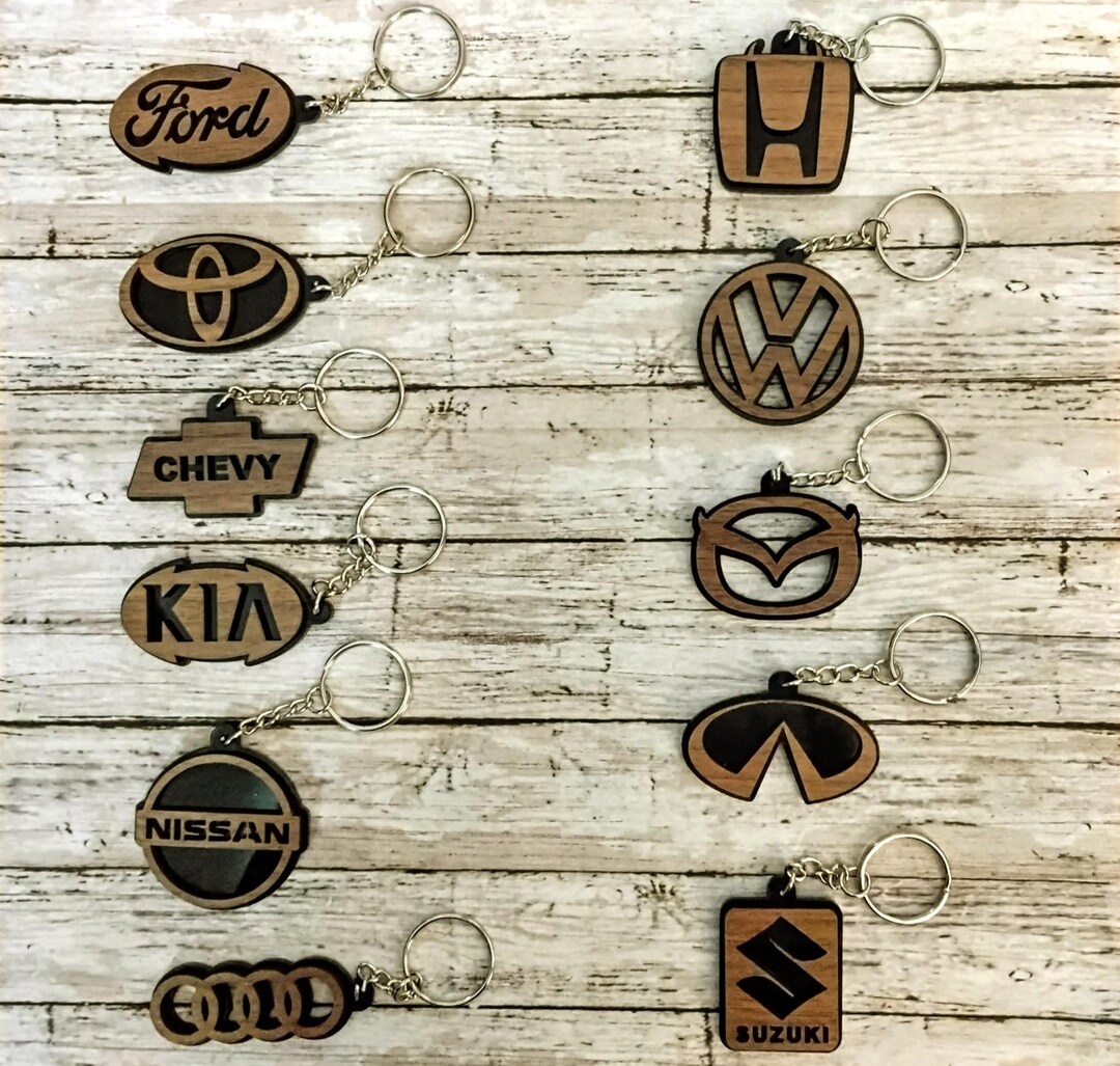 Car Logo Key Chains - (choose From Mahogany, Maple, Cherry or Walnut ...
