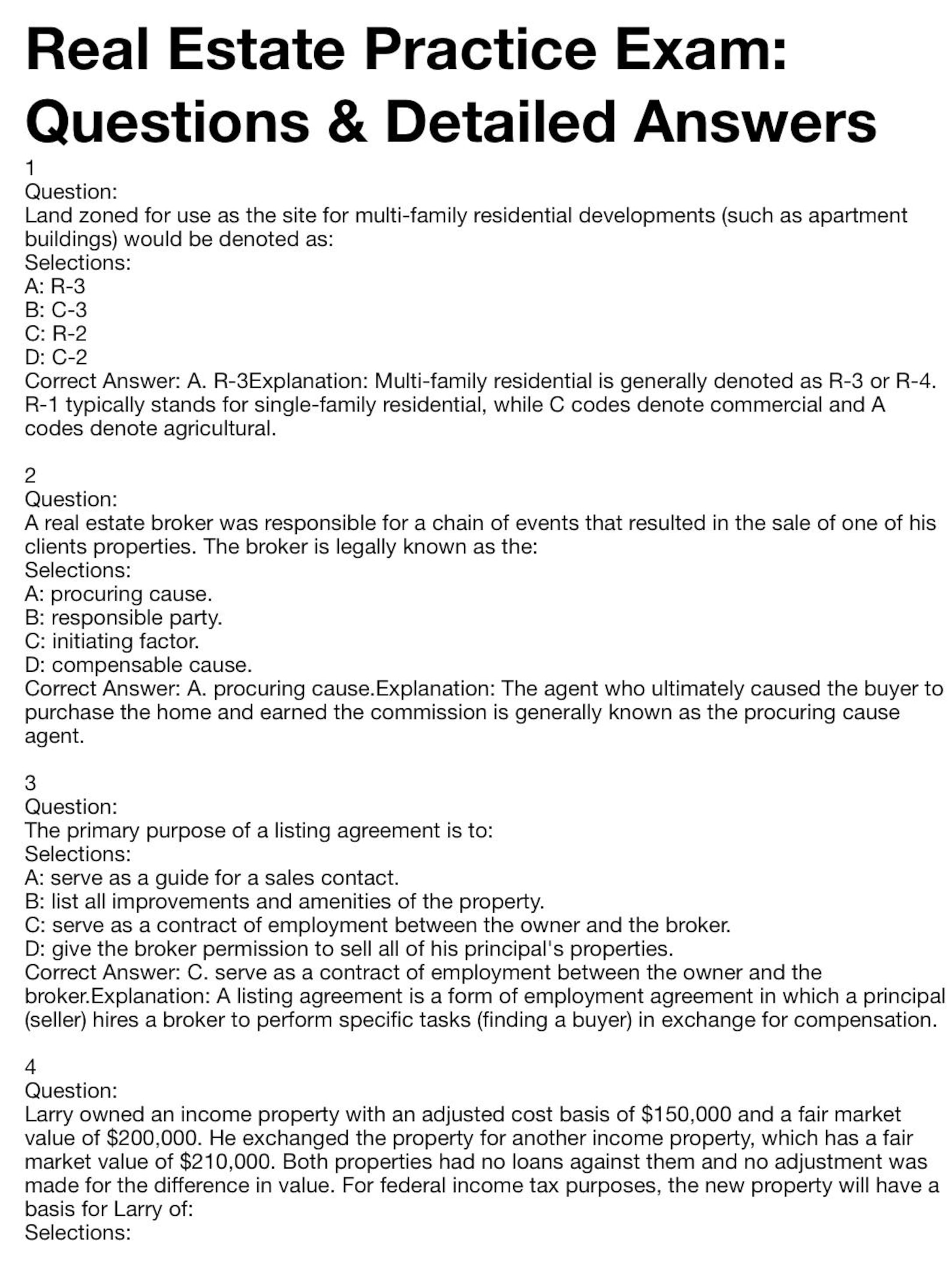 California Real Estate Exam Practice Exams - 1000+ Questions With ...