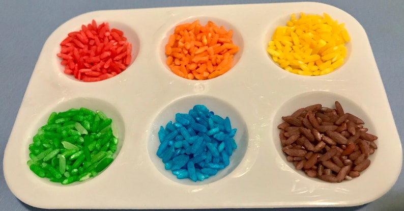 Toddler Preschool Sensory Bin Filler, Rainbow Colored Rice, Rice for ...